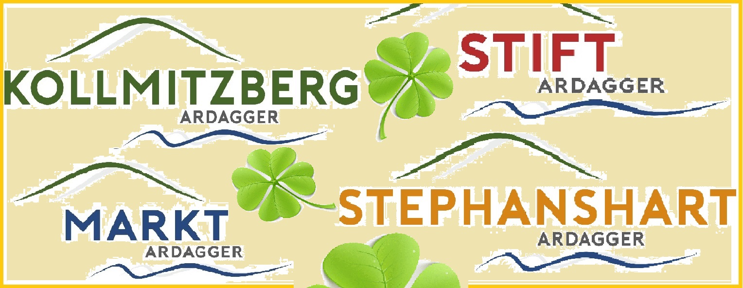 Ardagger: Neues Gemeindelogo - "VIER-falt" jetzt auch in Variationen für die Katastralgemeinden ...